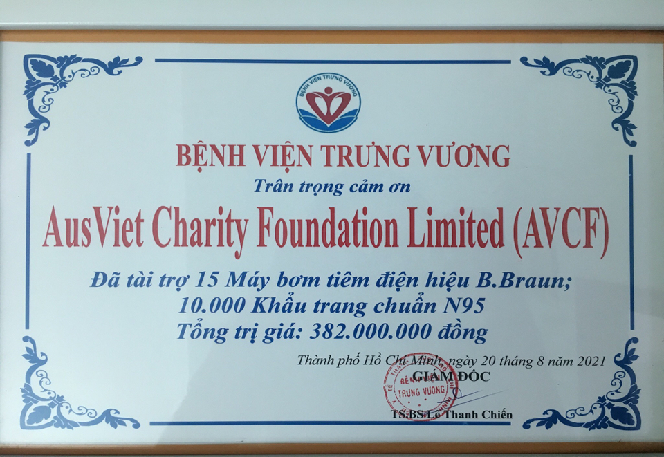 AVCF SUPPORTS COVID-19 EPIDEMIC PREVENTION IN VIETNAM - AVCF